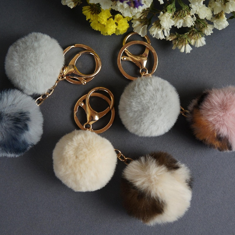 Fur Ball Keychain - Etsy