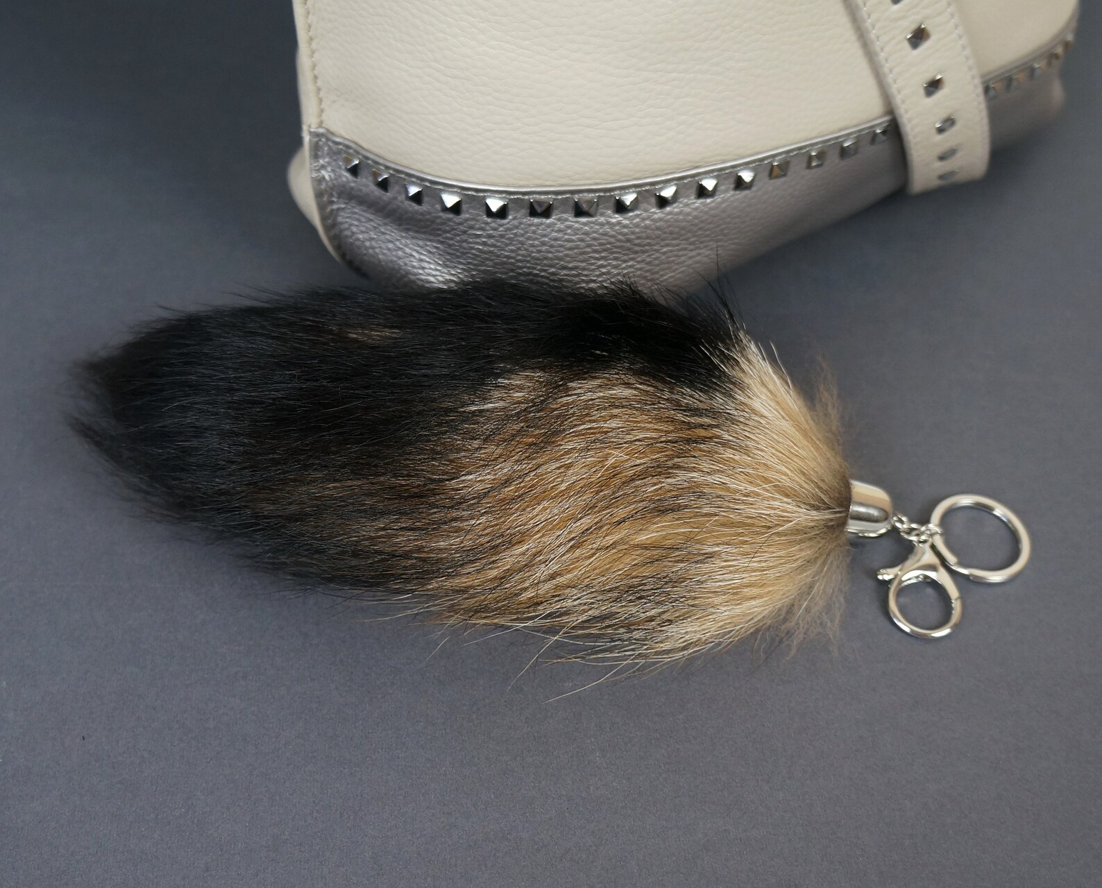 Tail Keychain Fur Keychain Raccoon Tail Raccoon Tail - Etsy