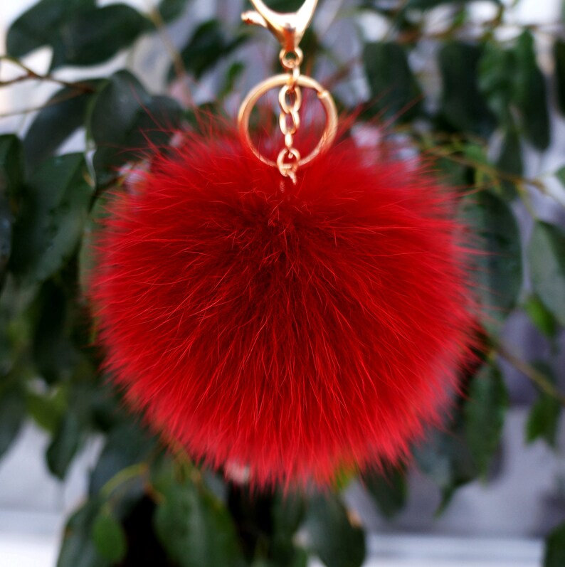 Fur Keychain/ Bag Charm Keyring/ Fluffy Fur Key Chain/fox Fur - Etsy