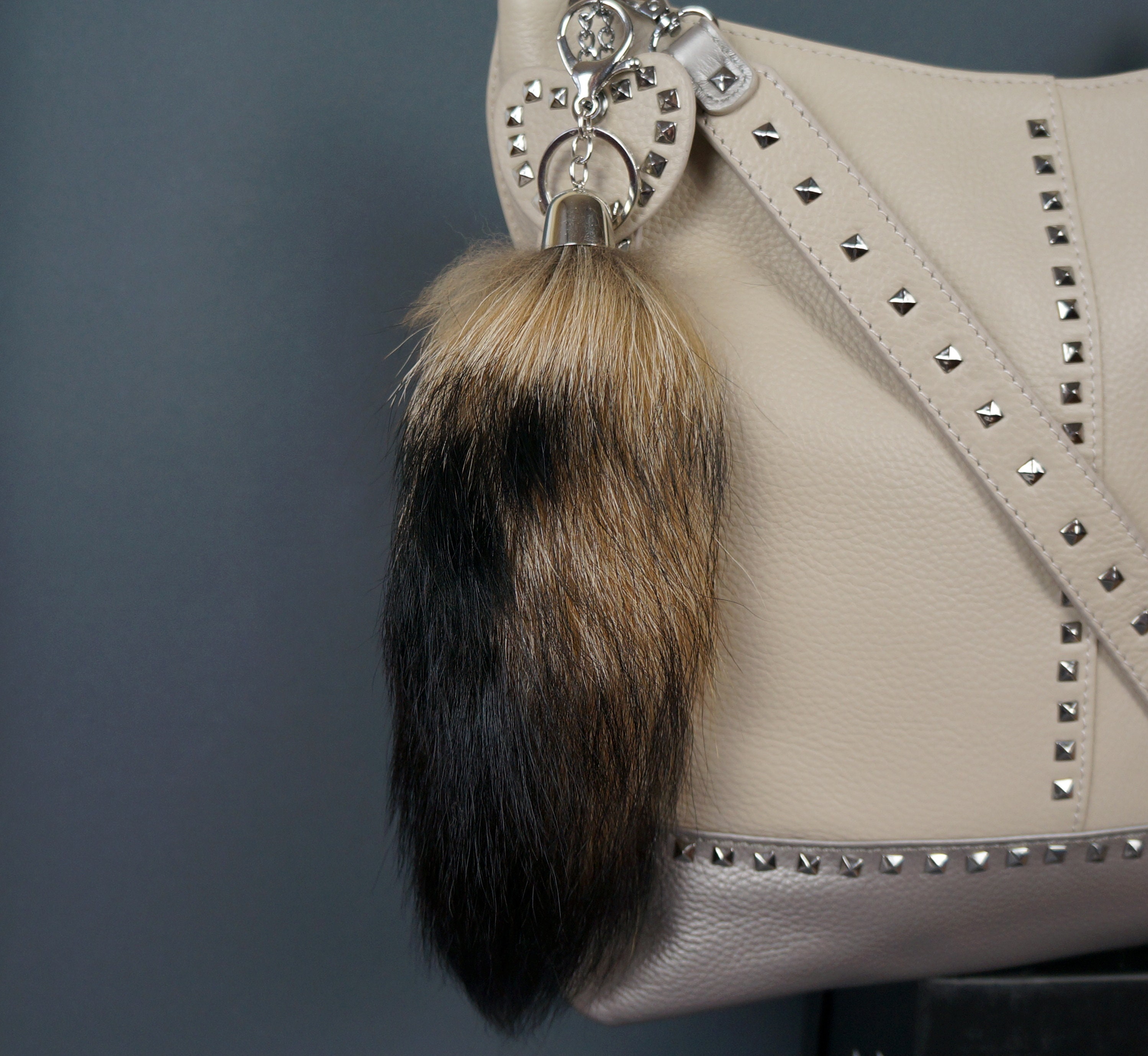 Tail Keychain Fur Keychain Raccoon Tail Raccoon Tail - Etsy