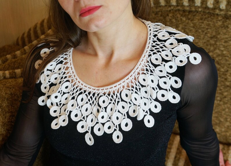 Crochet Collars Knitted Detachable Collar Hand Made Collar | Etsy