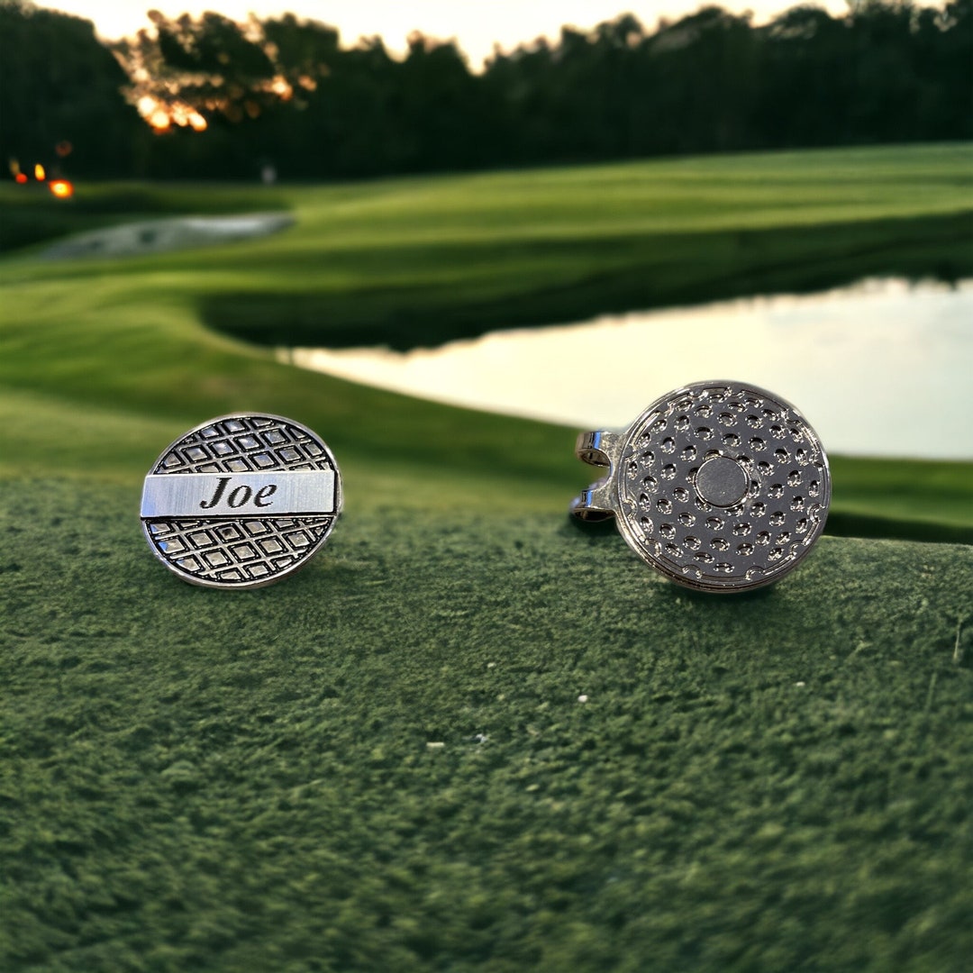 Personalized Golf Ball Marker With Magnetic Hat Clip - Etsy