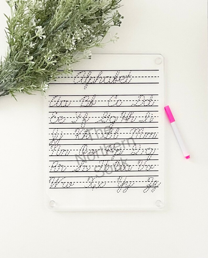 Cursive Alphabet Tracing Board - Etsy