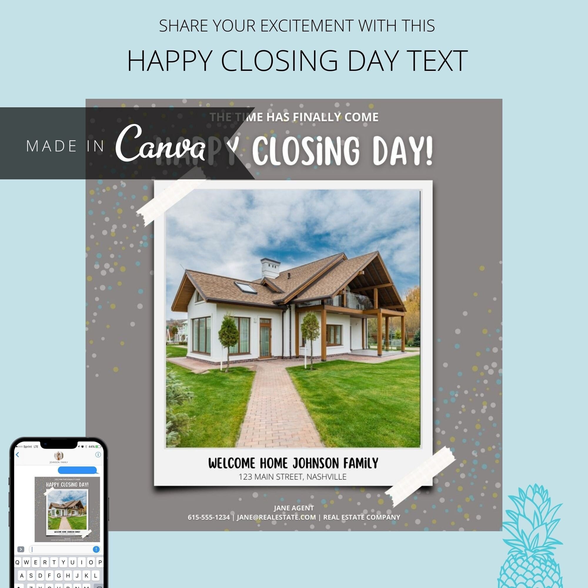 Congratulations Closing Day Text to Clients | Real Estate Template ...