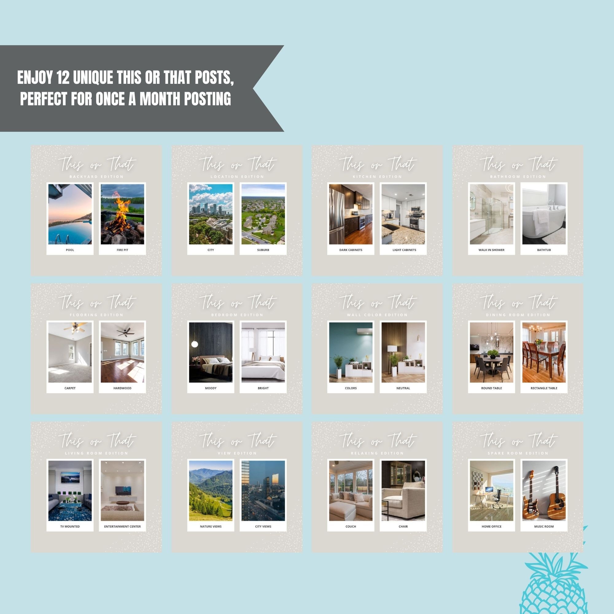 Real Estate This or That Social Media Posts | Real Estate Template ...