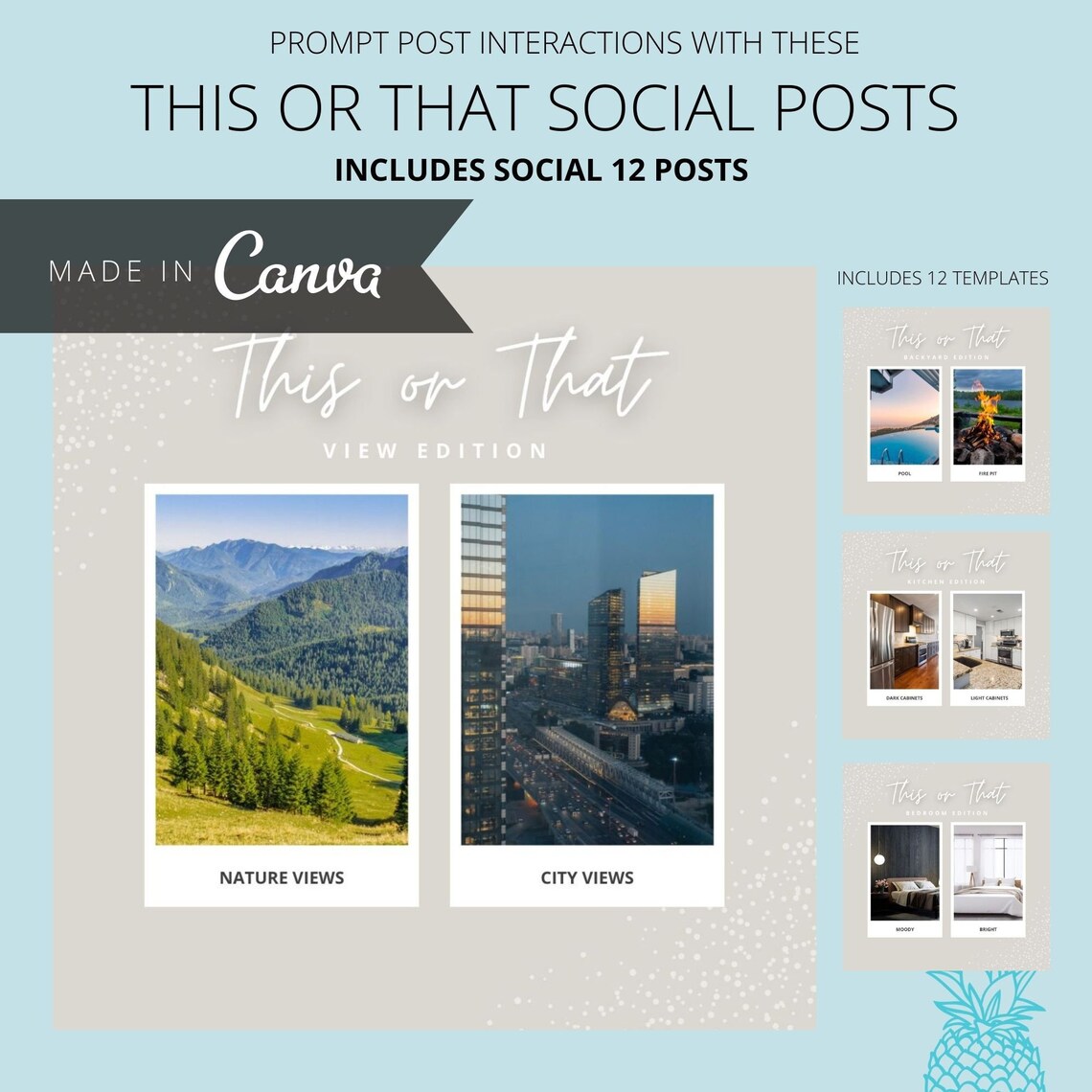Real Estate This or That Social Media Posts | Real Estate Template ...