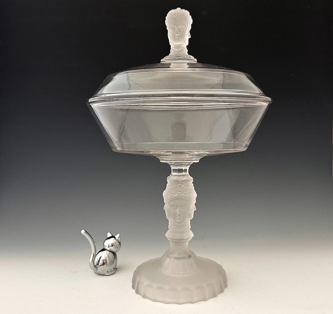 EAPG Covered Compote - George Duncan and Sons - No. 400 - AKA Three ...