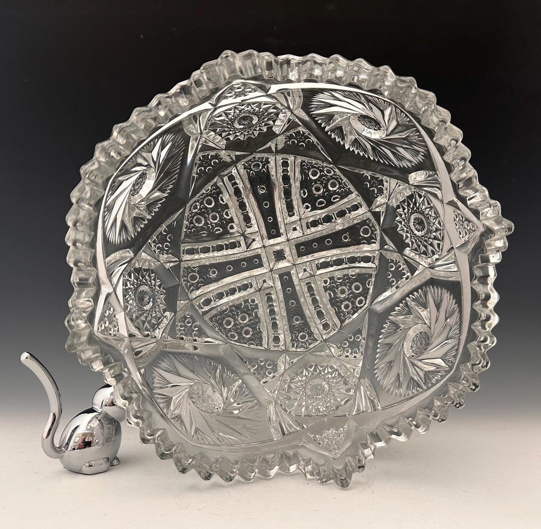 United States Glass Company EAPG Bowl - Art Cut Line - Extra Deep Bowl ...