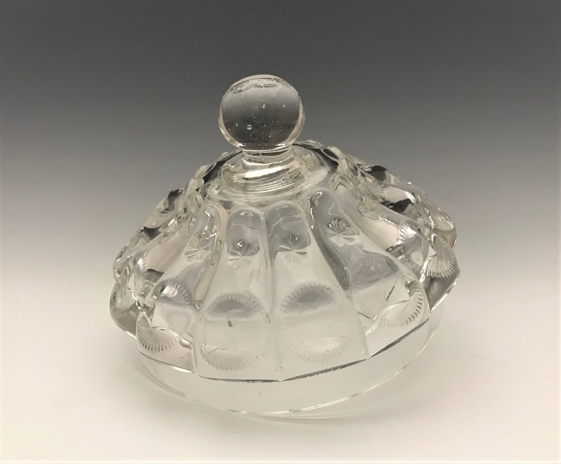 Early American Pattern Glass AKA Priscilla EAPG Covered Butter Dish and ...