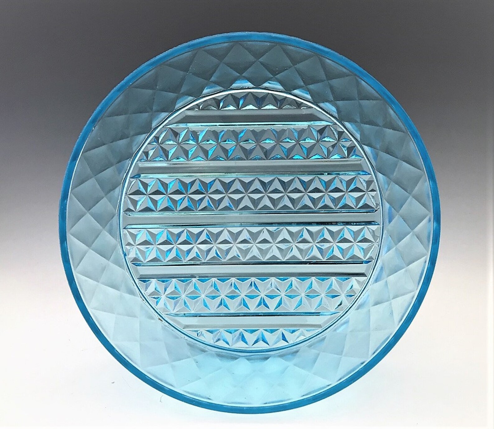 EAPG Blue Bowl - Bryce Brothers No. 1000 - AKA Diamond Quilted - Early ...