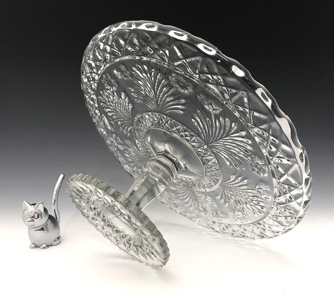 EAPG Cake Stand Indiana Glass No. 156 AKA Horsemint Circa 1915 Early ...