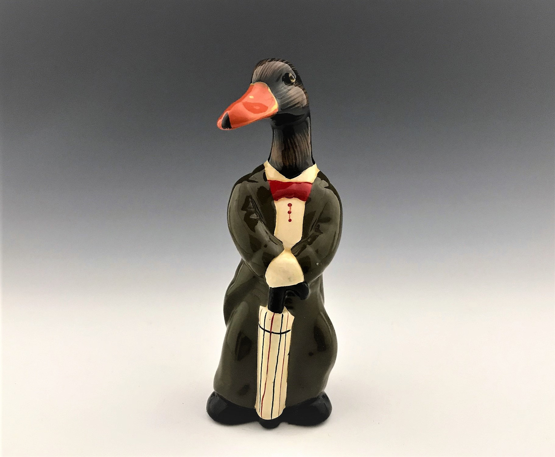 Sassy Duck Figurine - Ceramic Duck With Suit and Umbrella - Classy Duck ...