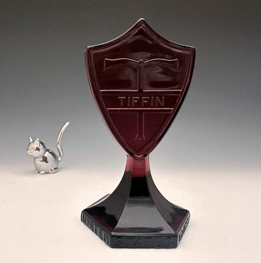 Tiffin Glass Sign - Hard to Find Amethyst Glass - Etsy