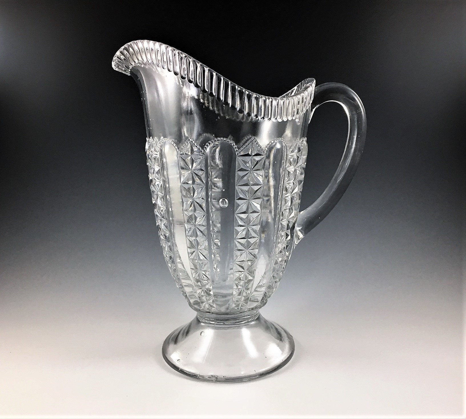 Eapg Pitcher Us Glass Company No 6411 Omn Early American Pattern Glass Circa 1904