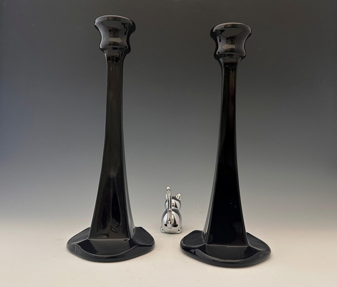 Cambridge No. 2800/111 Community Line Candlesticks in Ebony - Etsy