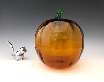 Blenko Blown Glass Pumpkin - Etsy