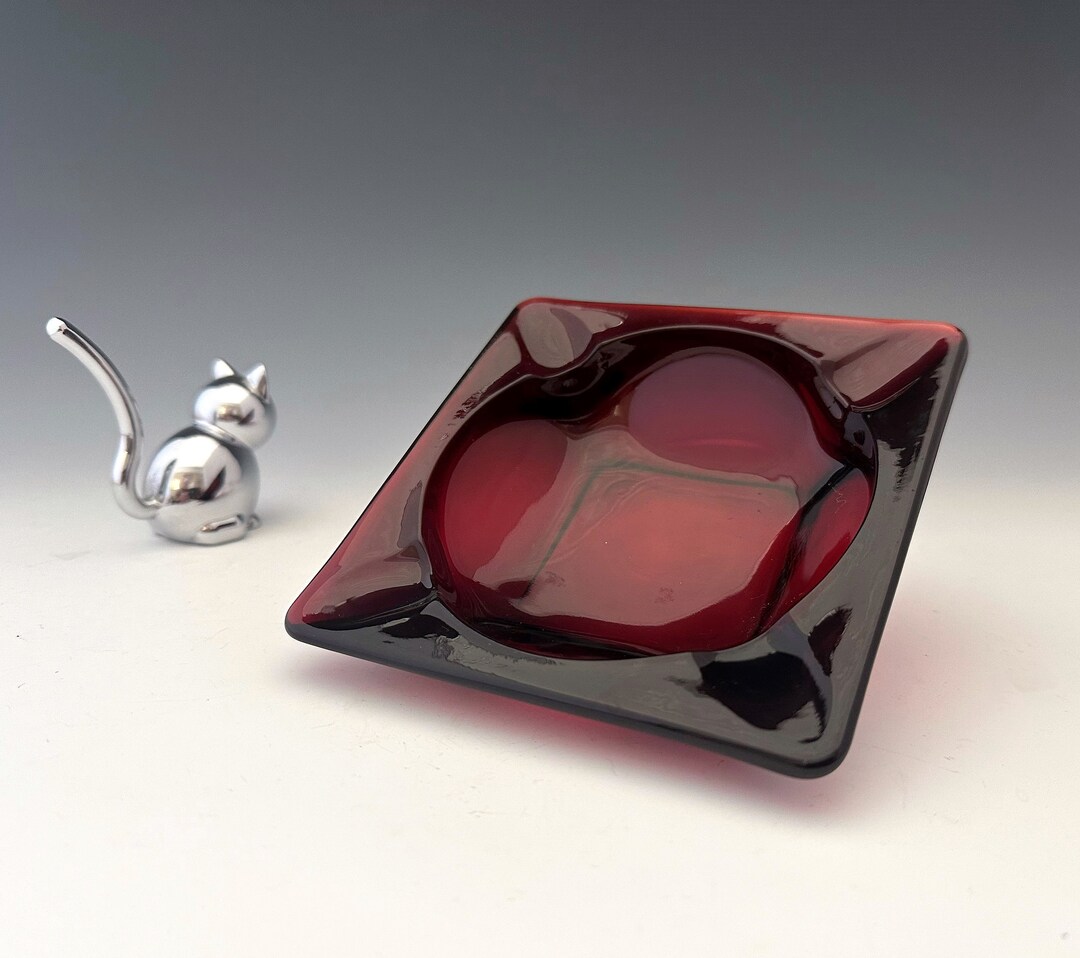 Anchor Hocking Royal Ruby Ashtray - Etsy