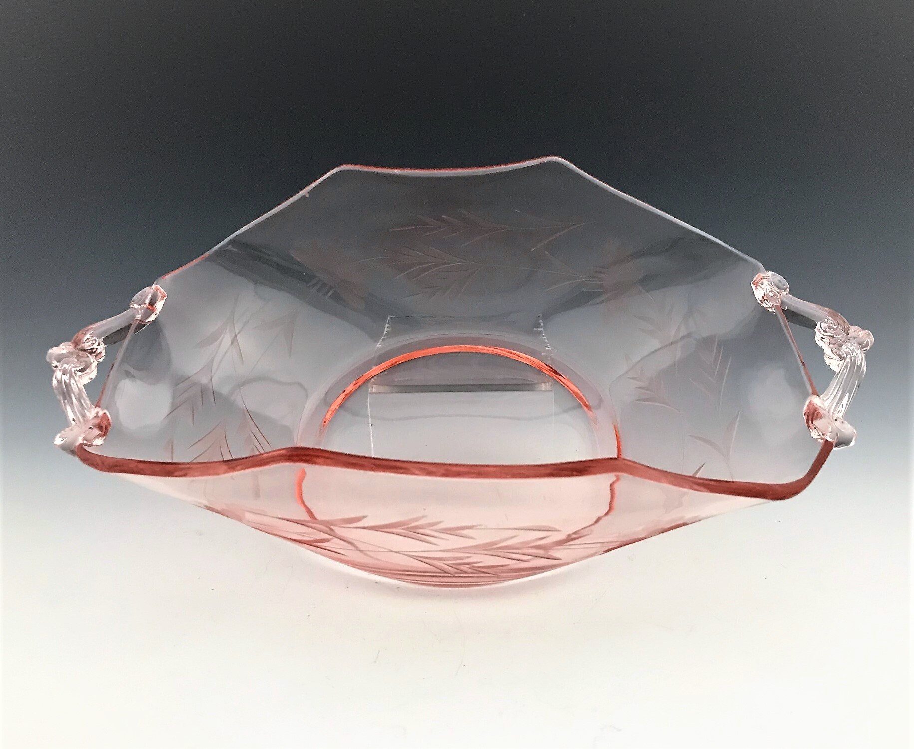 Lancaster Glass Octagon Line no. 924 8 1/4 Inch Flat - Etsy