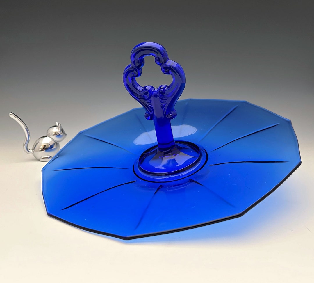 Cambridge No. 870 Decagon Center Handle Server (CHS) in Royal Blue - Etsy