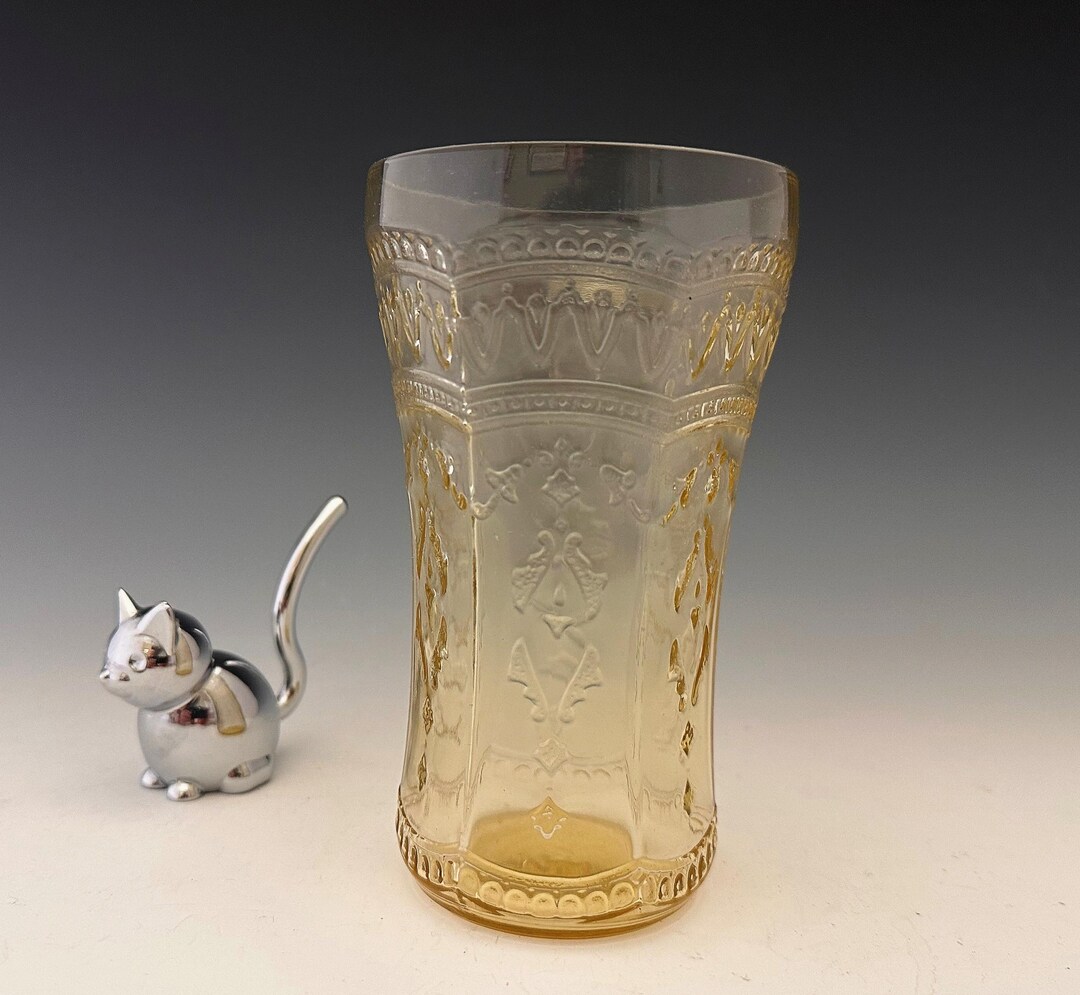 Federal Glass Company - Patrician Pattern - Aka Spoke - 14 Ounce Amber ...