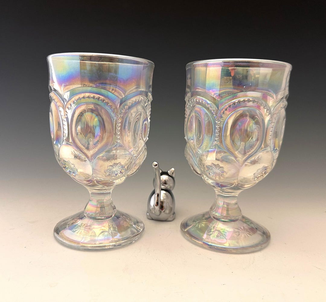 Set of 2 Weishar Iridescent Moon and Star Goblets - Hard to Find - Etsy