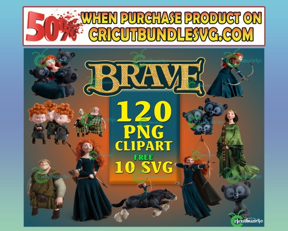120 Brave Clipart Merida Bundle Princess Disney Clipart - Etsy