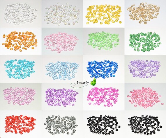 Sachet of 100 small stones diamonds decorative plastic | Etsy