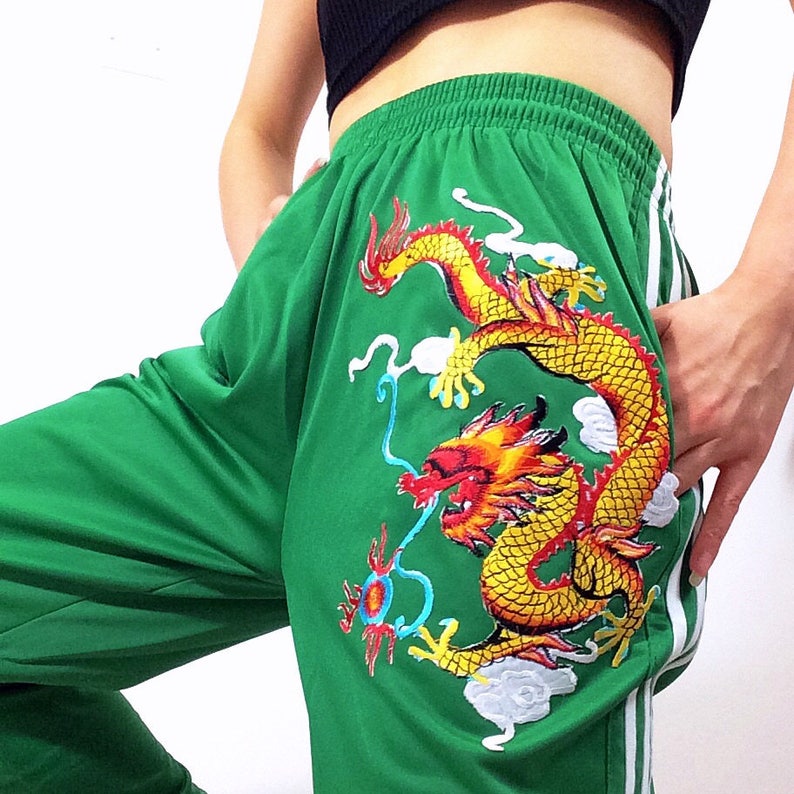 Y2k 90s Three Strips Men Women Sporty UNISEX DRAGON TRACKSUIT - Etsy