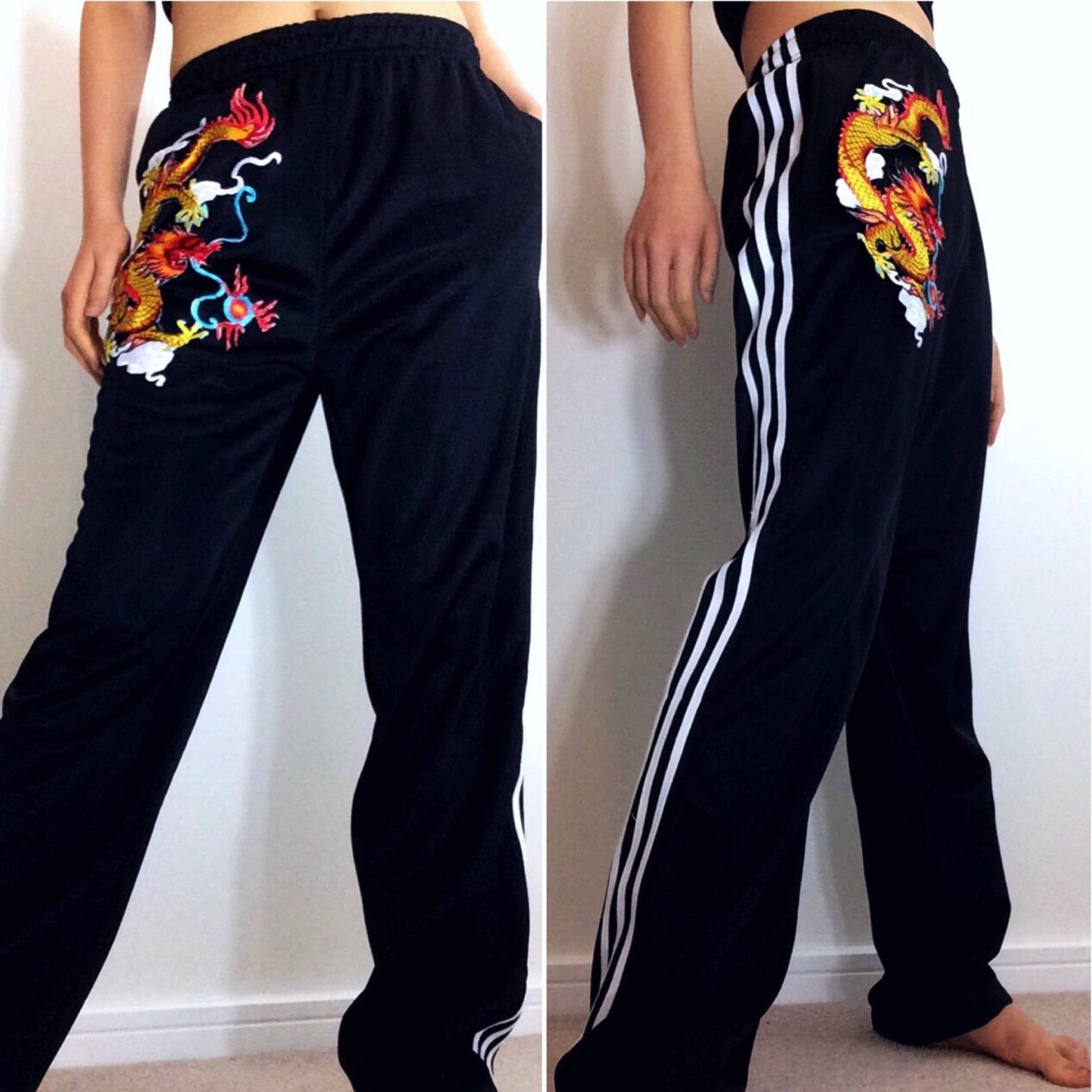 Y2k 90s Three Strips men women sporty UNISEX DRAGON TRACKSUIT | Etsy