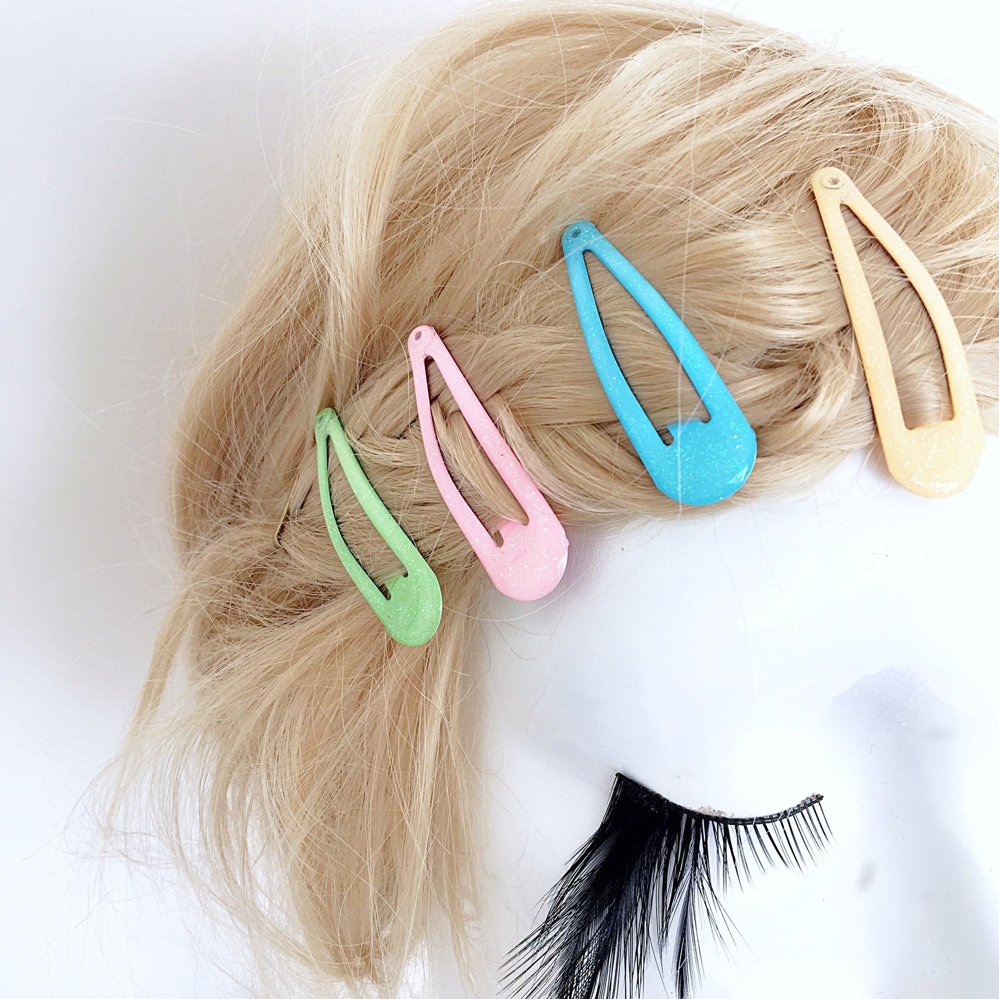 Pastel Glitter 90s Y2k 2000S Hair Clips Mixed Combo Pack Set - Etsy