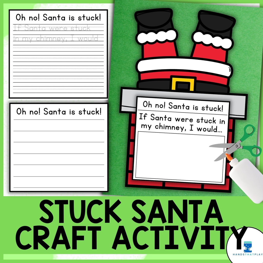 Christmas Activity - Santa is Stuck in the Chimney Craft and Writing - Etsy