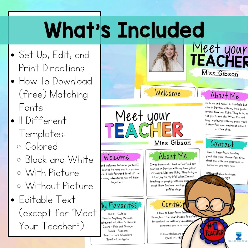 Meet the Teacher Letter Template - Editable - Etsy