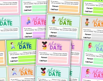 School Playdate Cards - Etsy