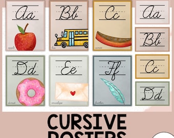 Alphabet Posters | Letter Formation | Neutral Boho | Classroom Decor - Etsy
