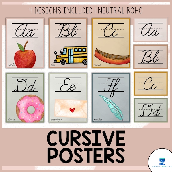 Cursive Alphabet - Etsy