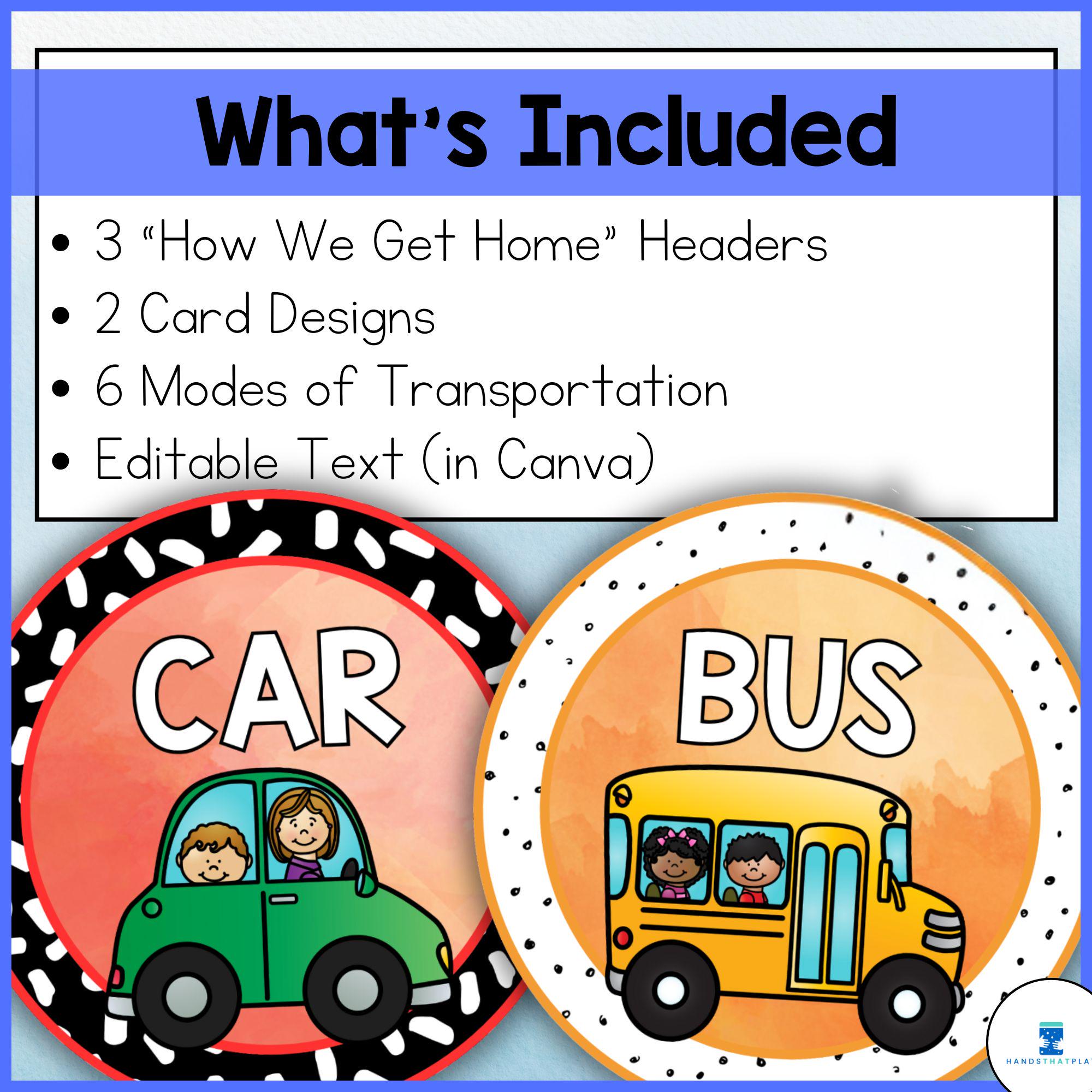 How We Go Home Dismissal Chart | Editable | How We Get Home Bulletin ...
