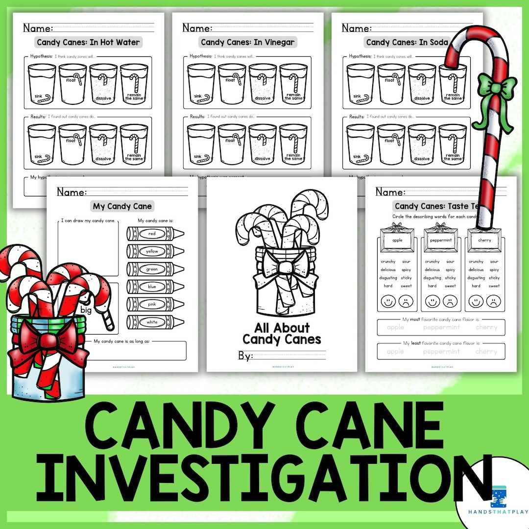 Candy Cane Science Investigation and Observations - Etsy