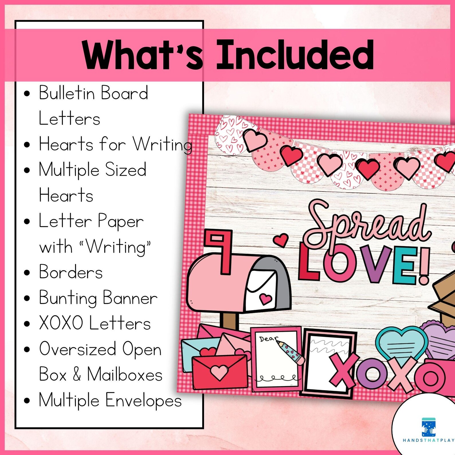 Valentine’s Day Bulletin Board Printable | February Classroom Decor ...