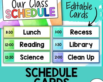 Editable Routine Schedule Cards Checklist Chart for Kids or - Etsy