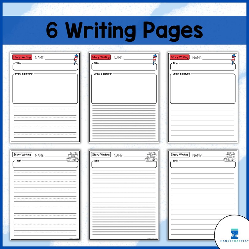 Roll a Story Writing Prompts - July, Patriotic, Beach - Etsy
