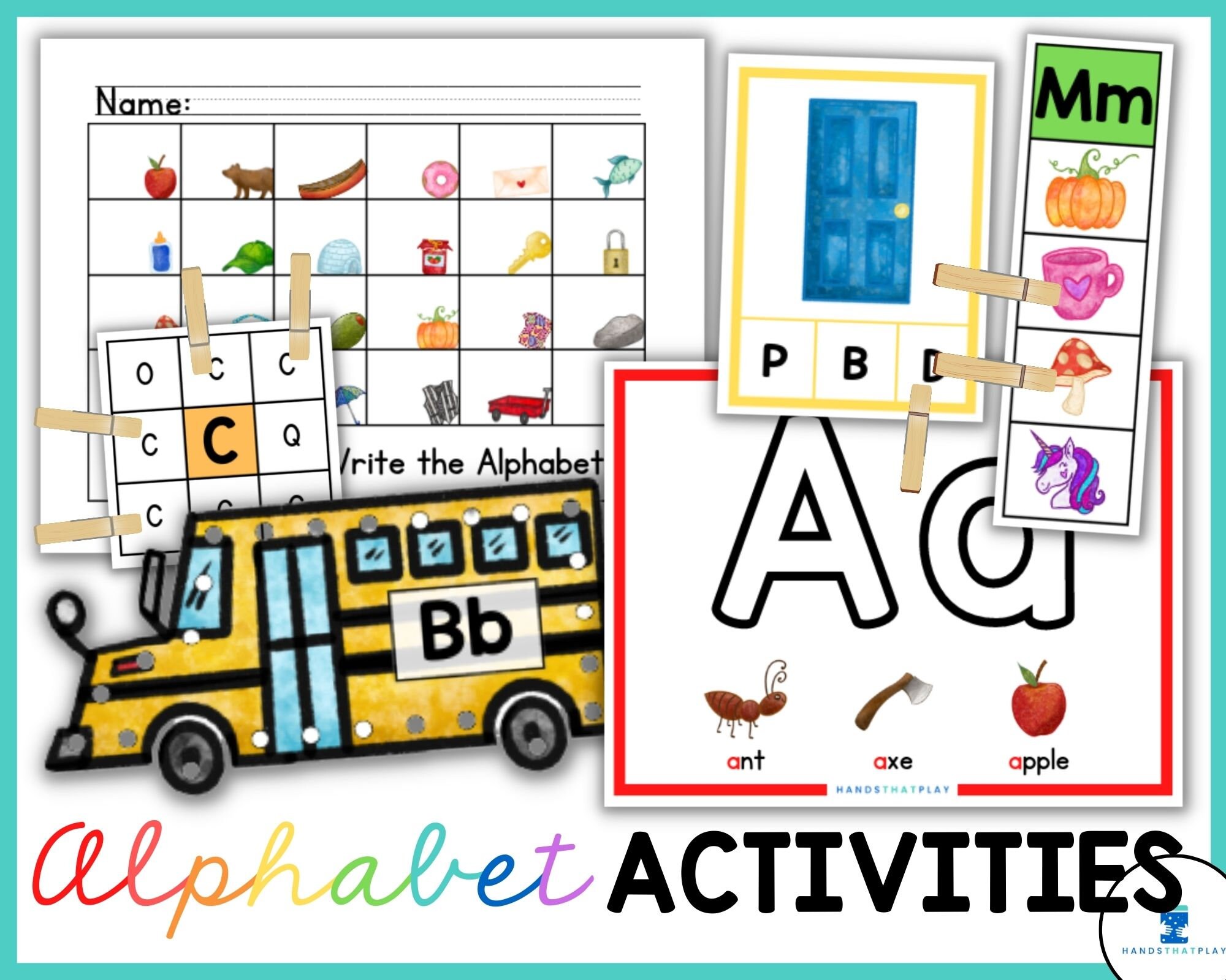 Alphabet Activities Letter Names Letter Sounds Hands-on - Etsy