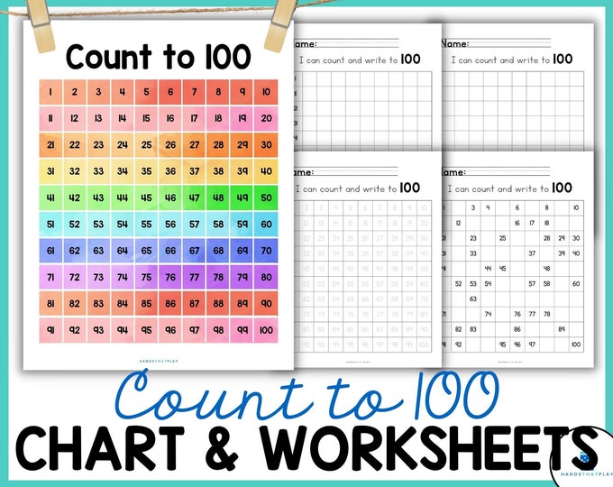 Math Counting Activity, Printable Kids Place Value Math Game, Count by ...
