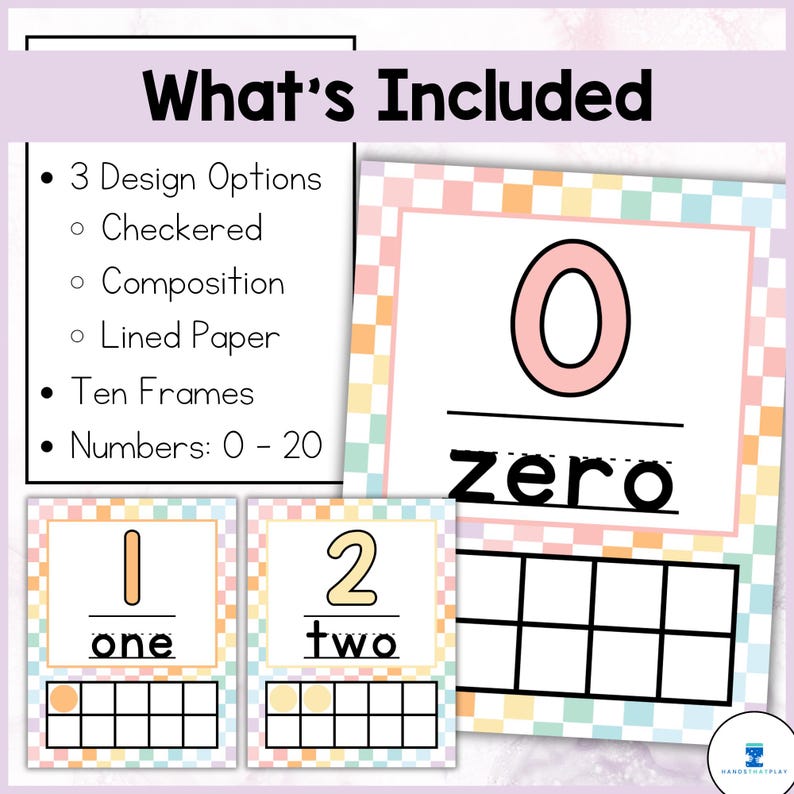 Pastel Number Posters: Classroom Wall Decor 0-20 - Etsy