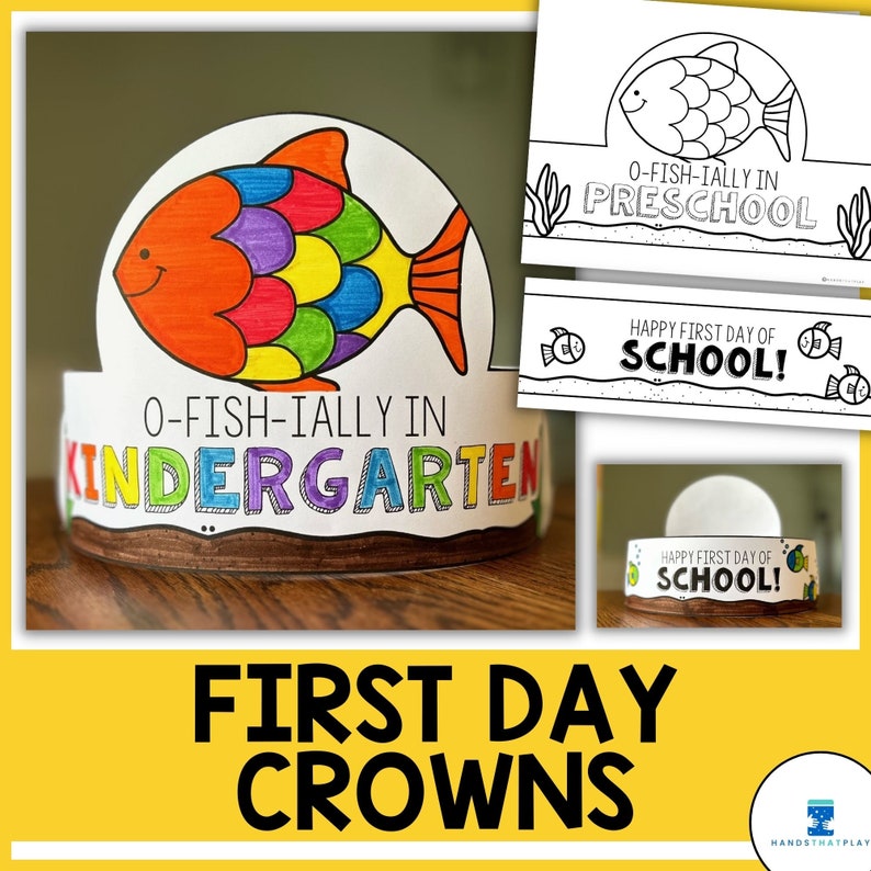 First Day of School Crowns - Back to School Activity - Etsy