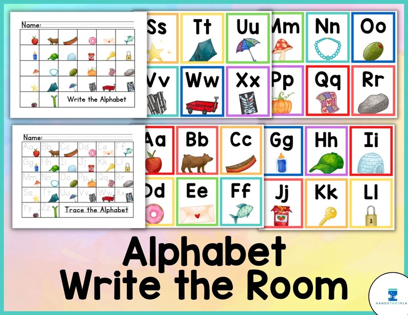 Alphabet Activities Letter Names Letter Sounds Hands-on Back to School ...
