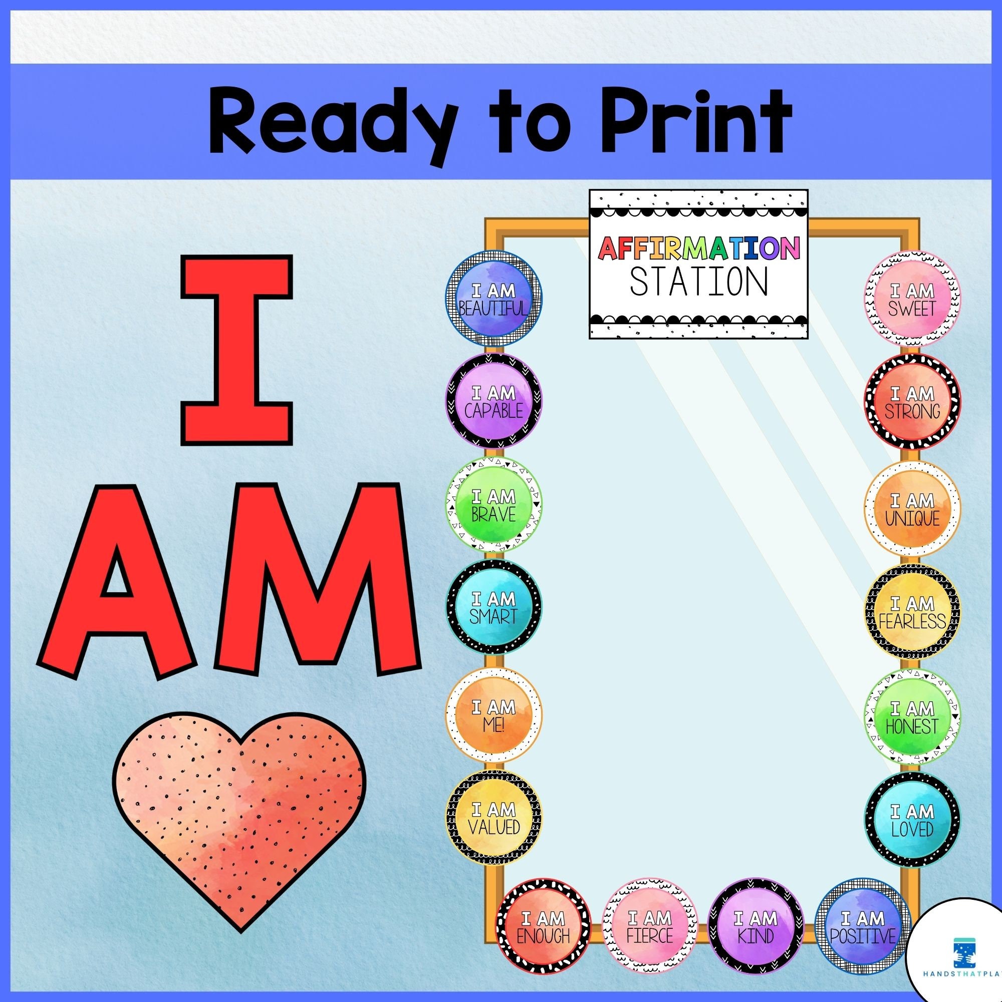 Affirmation Station | Classroom Affirmation Display | Monochrome ...