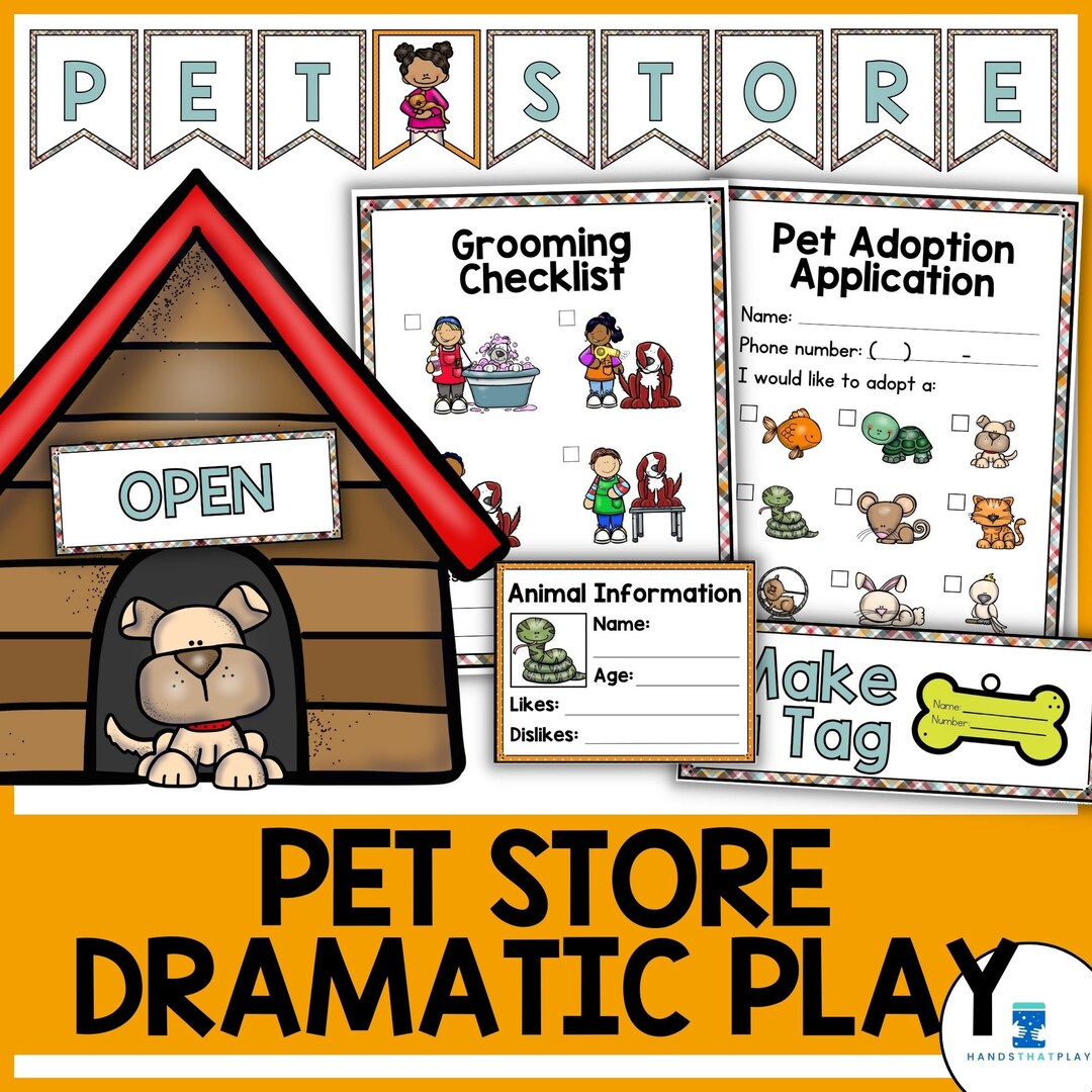 Pet Store Dramatic Play - Pet Shop Pretend Play - Etsy