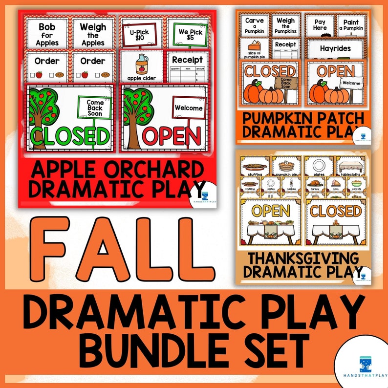 Fall Dramatic Play Bundle - Apple Orchard, Pumpkin Patch, and ...