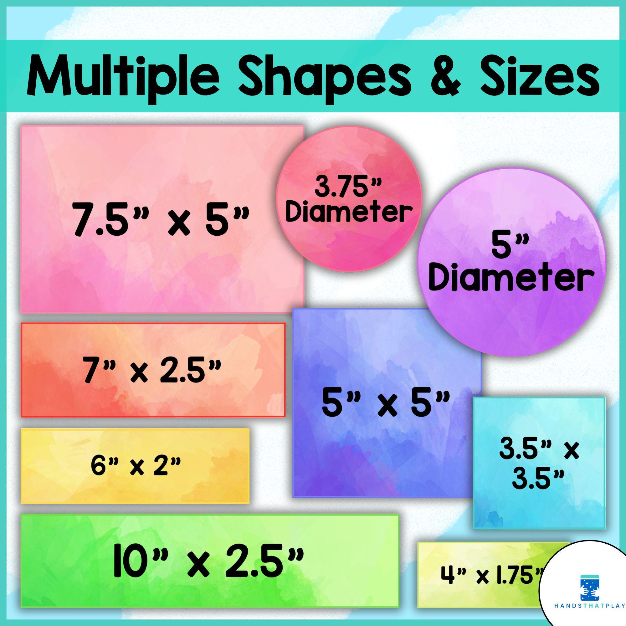 Editable Classroom Labels | Rainbow Watercolor Theme | Teacher Tags ...