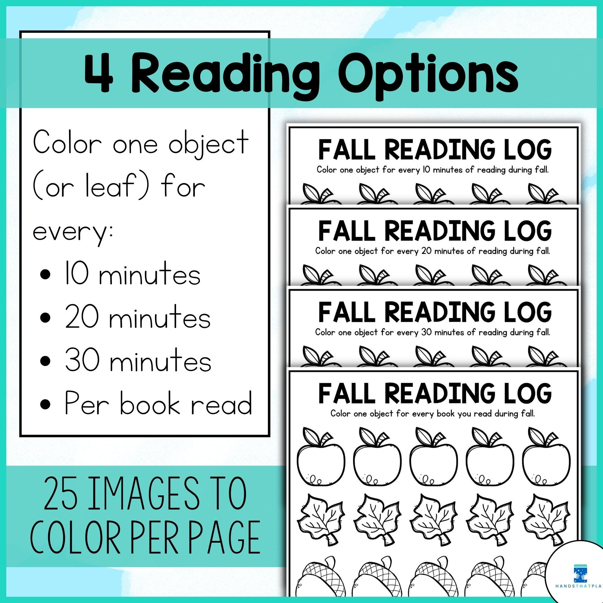 Fall Reading Log and Bingo Activity, Autumn Reading Chart - Etsy